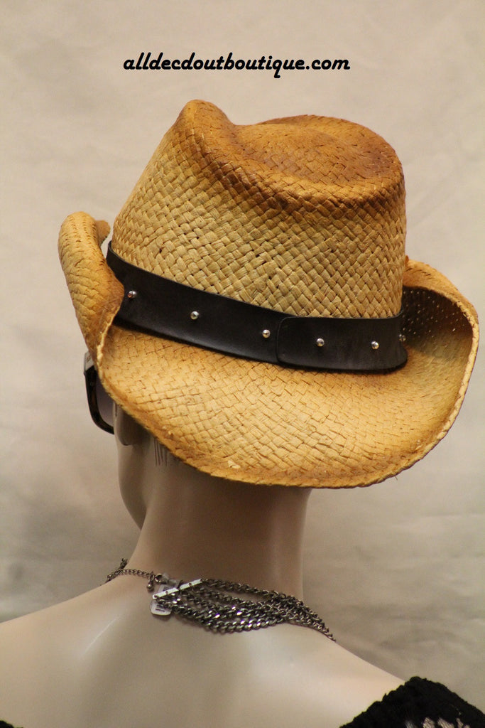 Cowgirl Hat Cross & Leather Band | All Decd Out