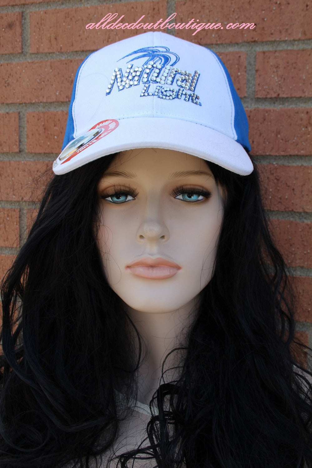Natural Light Swarovski Embellished Blue/White Beer Ball Cap | All Dec ...