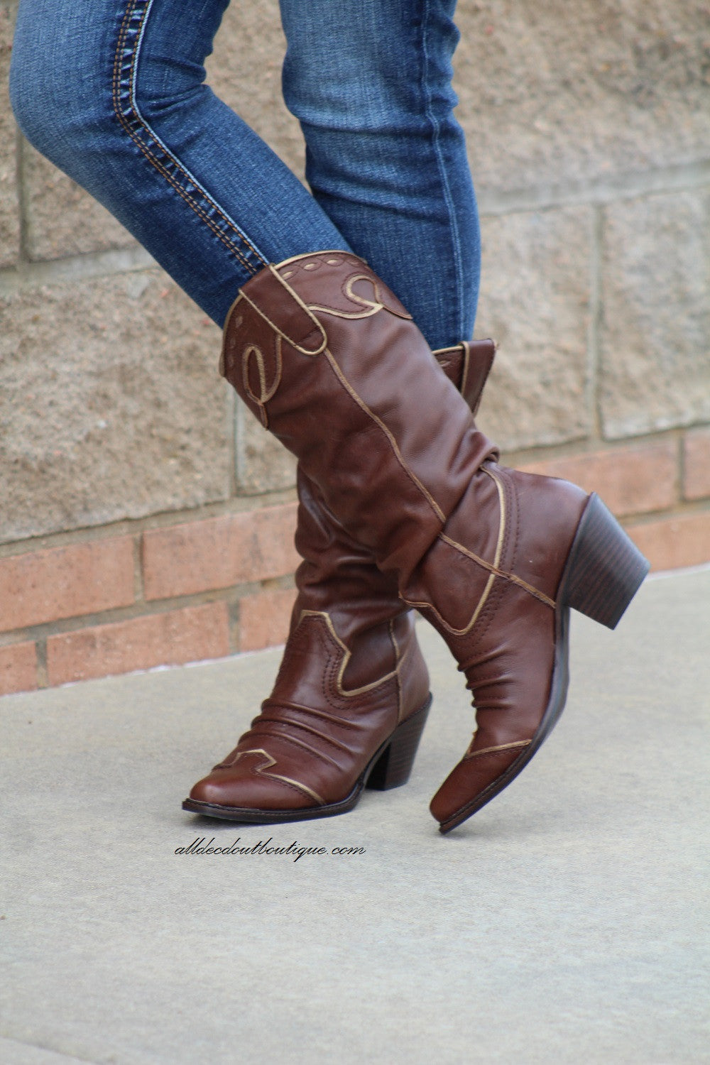 Very Volatile Rawhide Cowgirl Boots Brown | All Dec'd Out – All Decd Out
