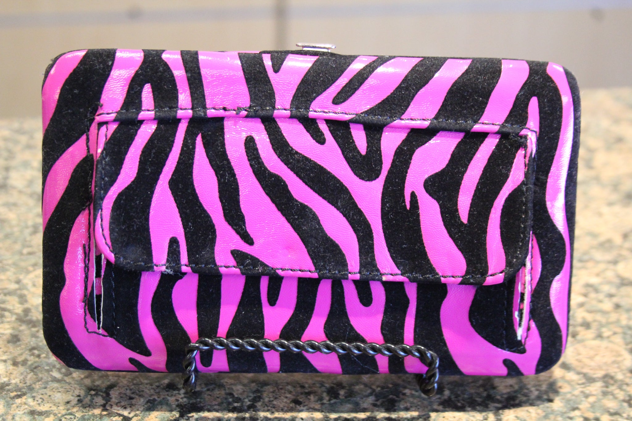 ADO Hot Pink Zebra Print Wallet | All Dec'd Out Boutique – All Decd Out