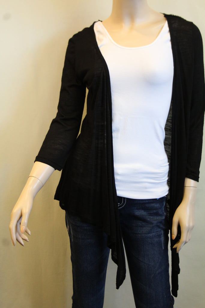 Urban Mango Cardigan with Crochet Back Black | All Dec'd Out – All Decd Out