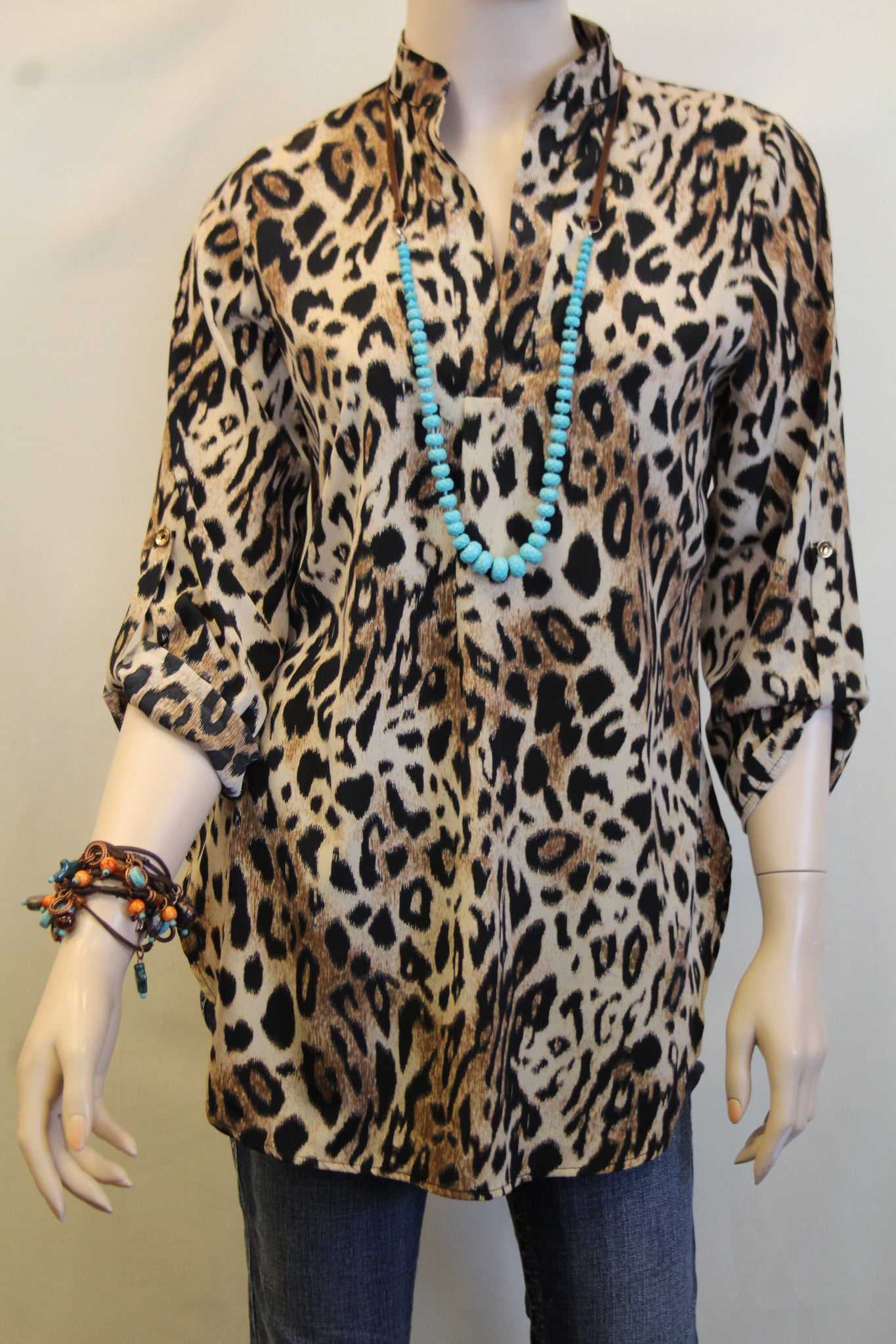 Yahada | Leopard Tunic Top | All Dec'd Out – All Decd Out